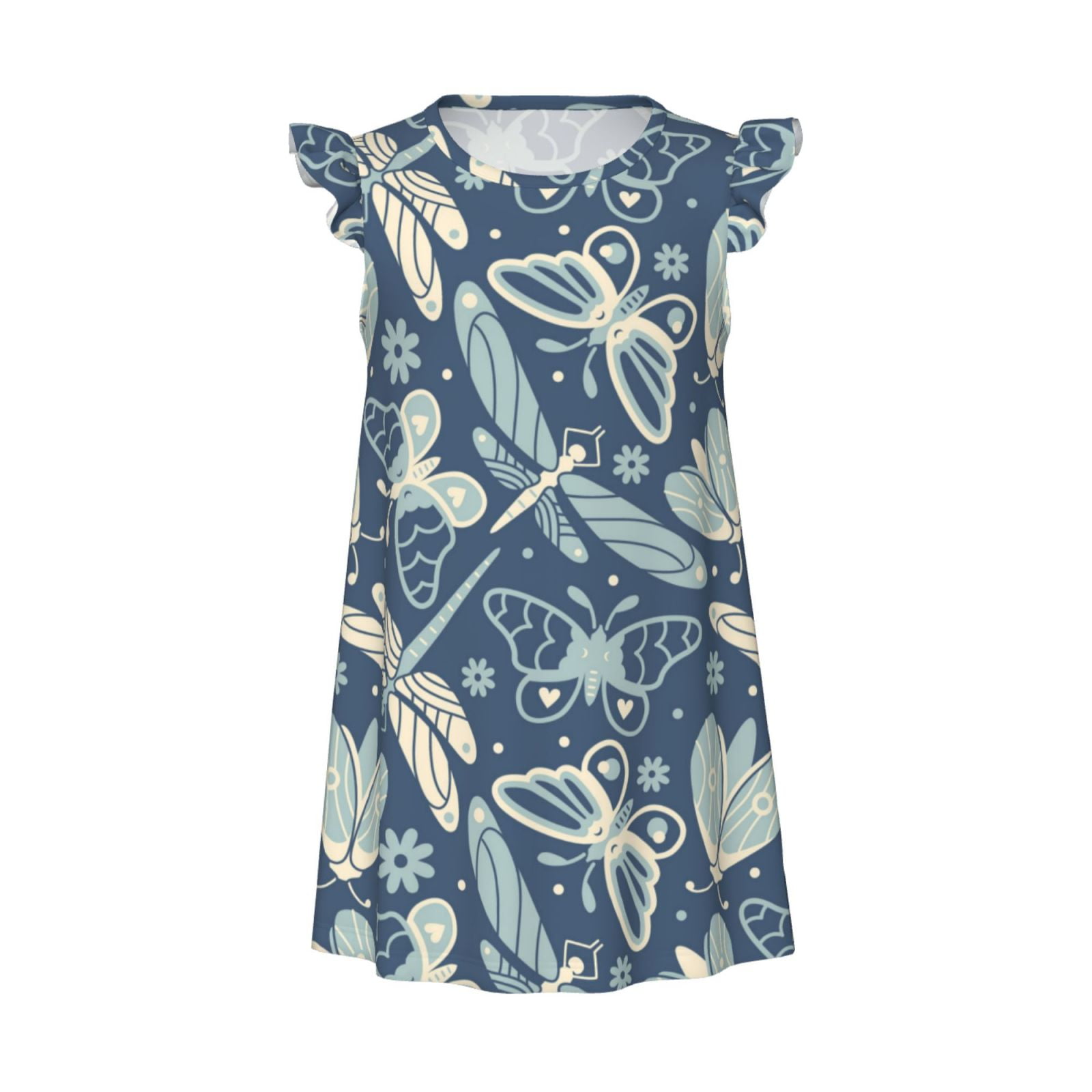 Dragonfly Moth Butterfly Girls Nightgowns, Pajamas for Girls, Soft ...