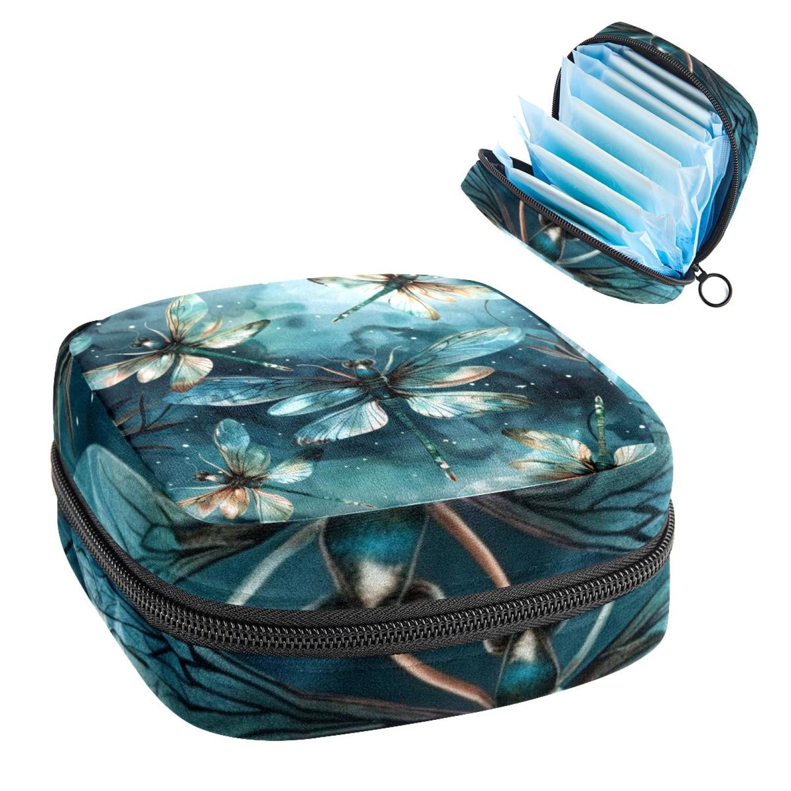 Dragonfly Pad Bag Small Bag Canvas Pouch with Zipper Small Pouch with ...