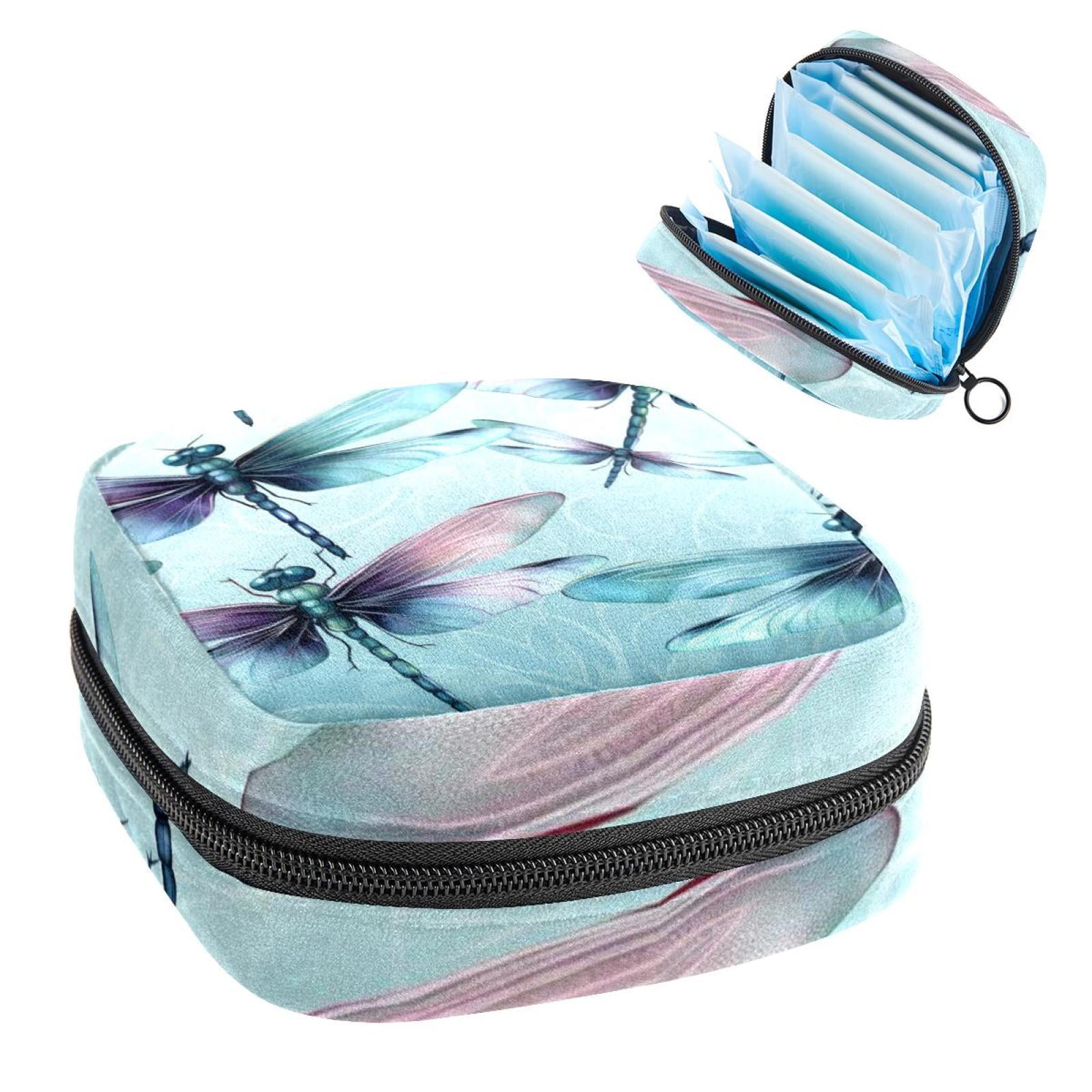 Dragonfly Pad Bag Small Bag Canvas Pouch with Zipper Small Pouch with ...