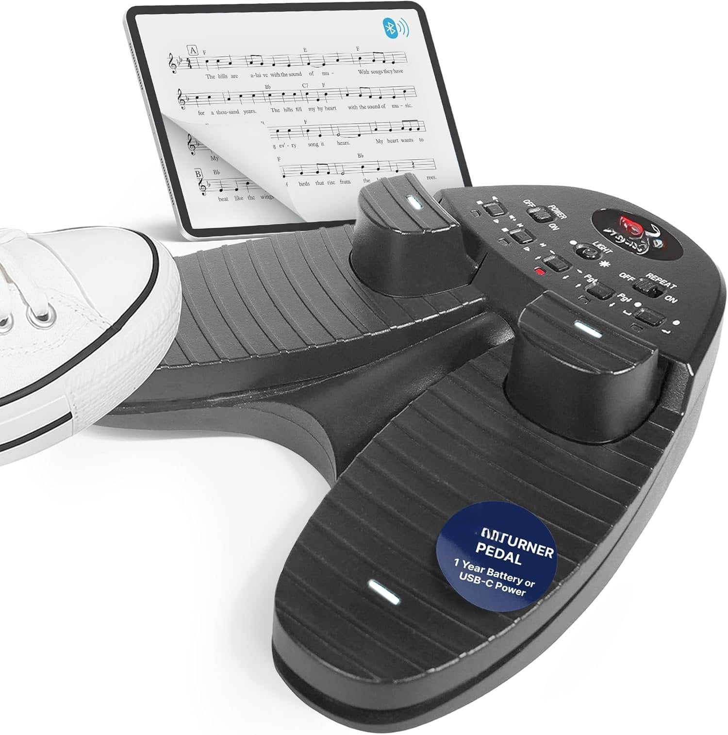 Dragonfly Page Turner Pedal - 4-Pedal Silent Foot Pedal for iPad ...