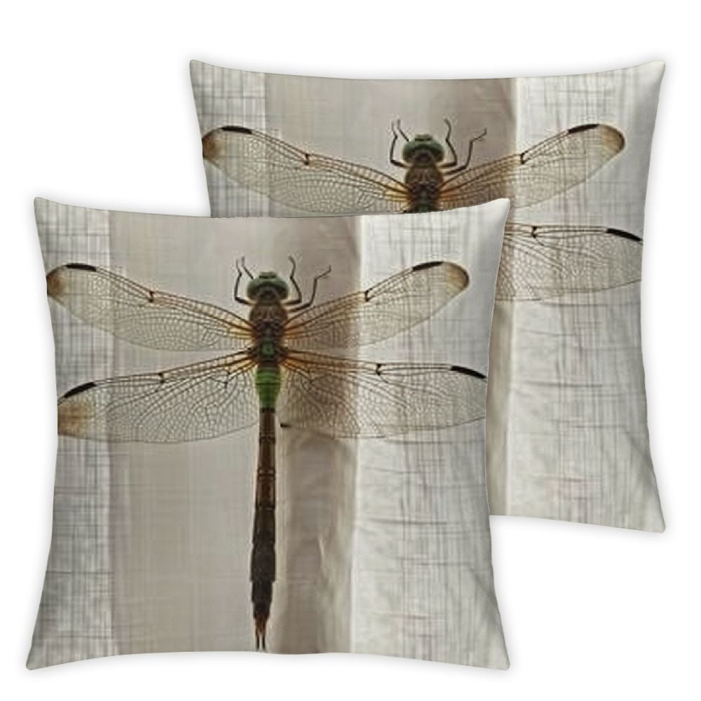 Dragonfly Pillow Cover,Decorative Throw Pillow Green Darner Dragonfly ...