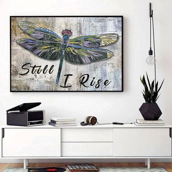 Dragonfly Poster Still I Rise Home Decor Vintage Art Print Haging ...