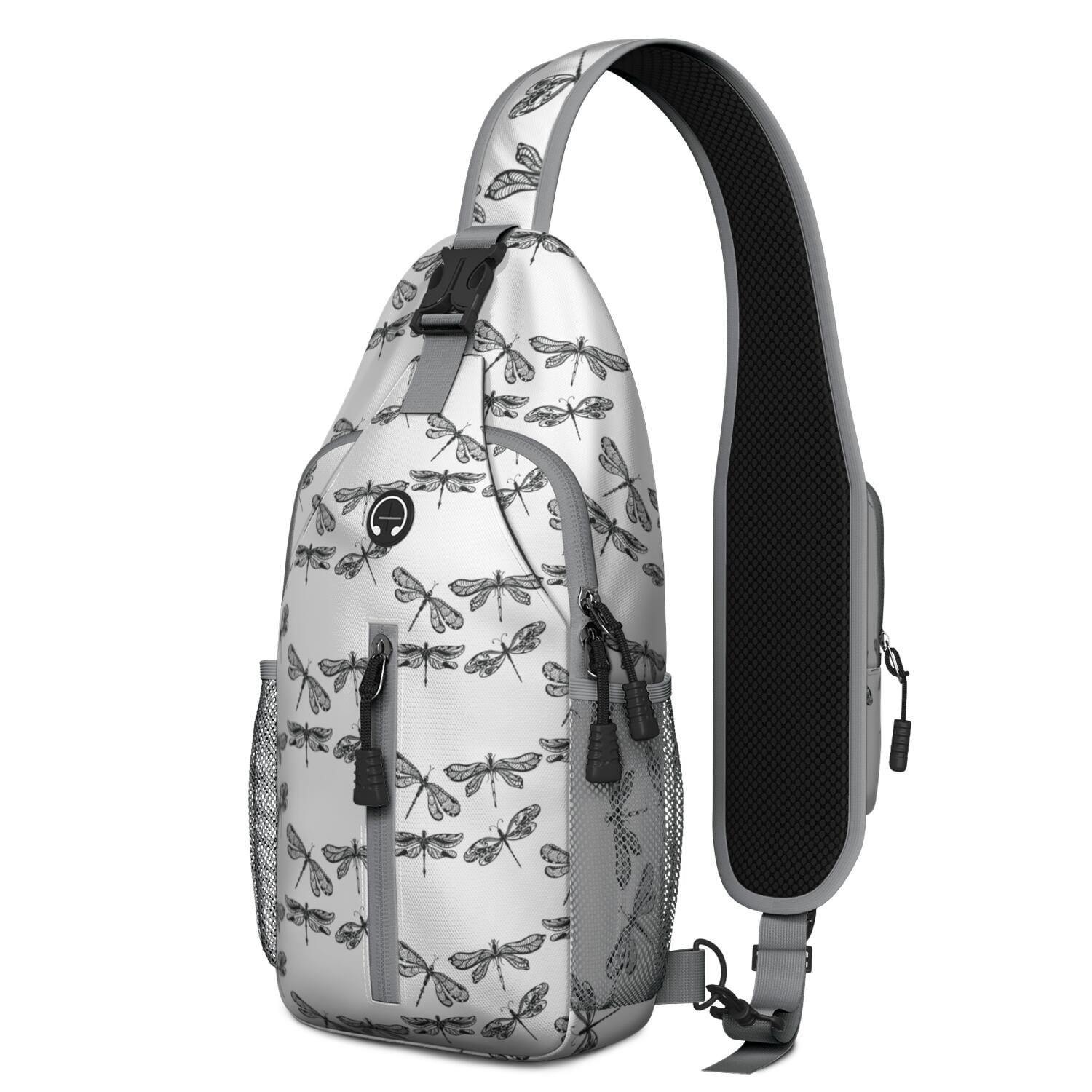 Dragonfly Print Sling Backpack, Lightweight Crossbody Daypack with ...