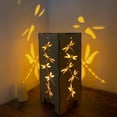 Jamjam 13.5" Dragonfly LED Mood Lighting Wooden Base Table Lamp ...