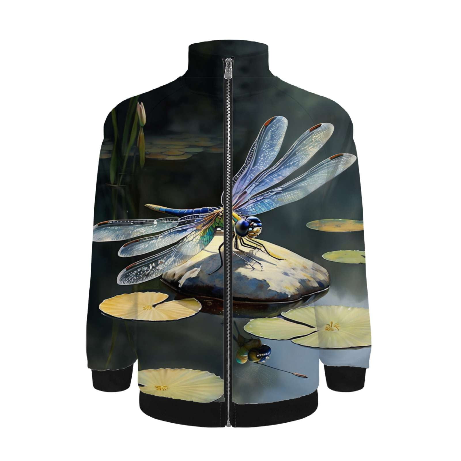 Dragonfly Reflection Art Print Jacket Men's Street Cool Long Sleeves ...