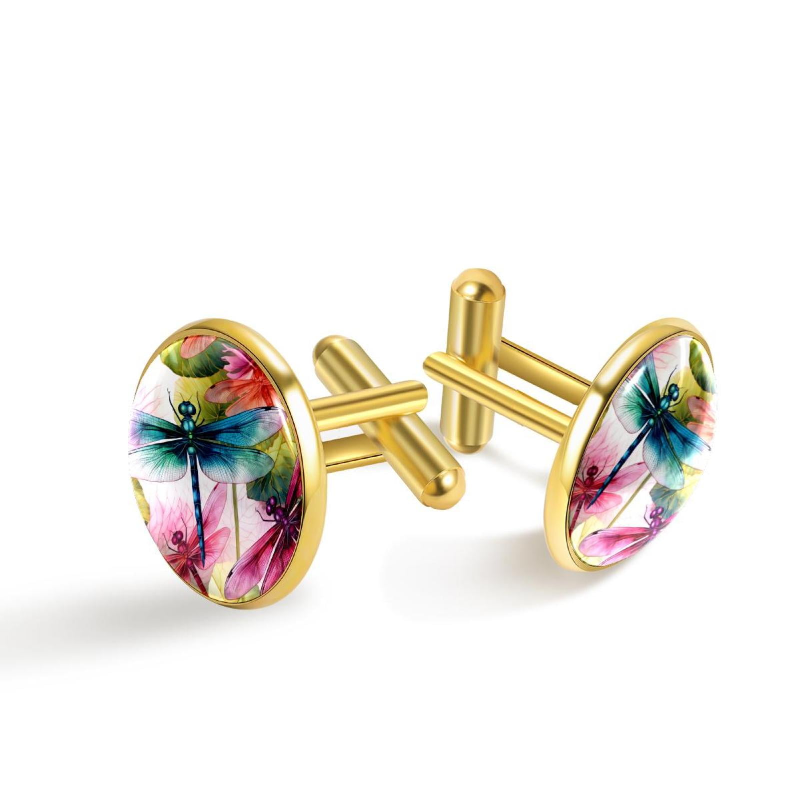 Dragonfly Shirt Cufflinks for Men, Stainless Steel, Suitable for Formal ...