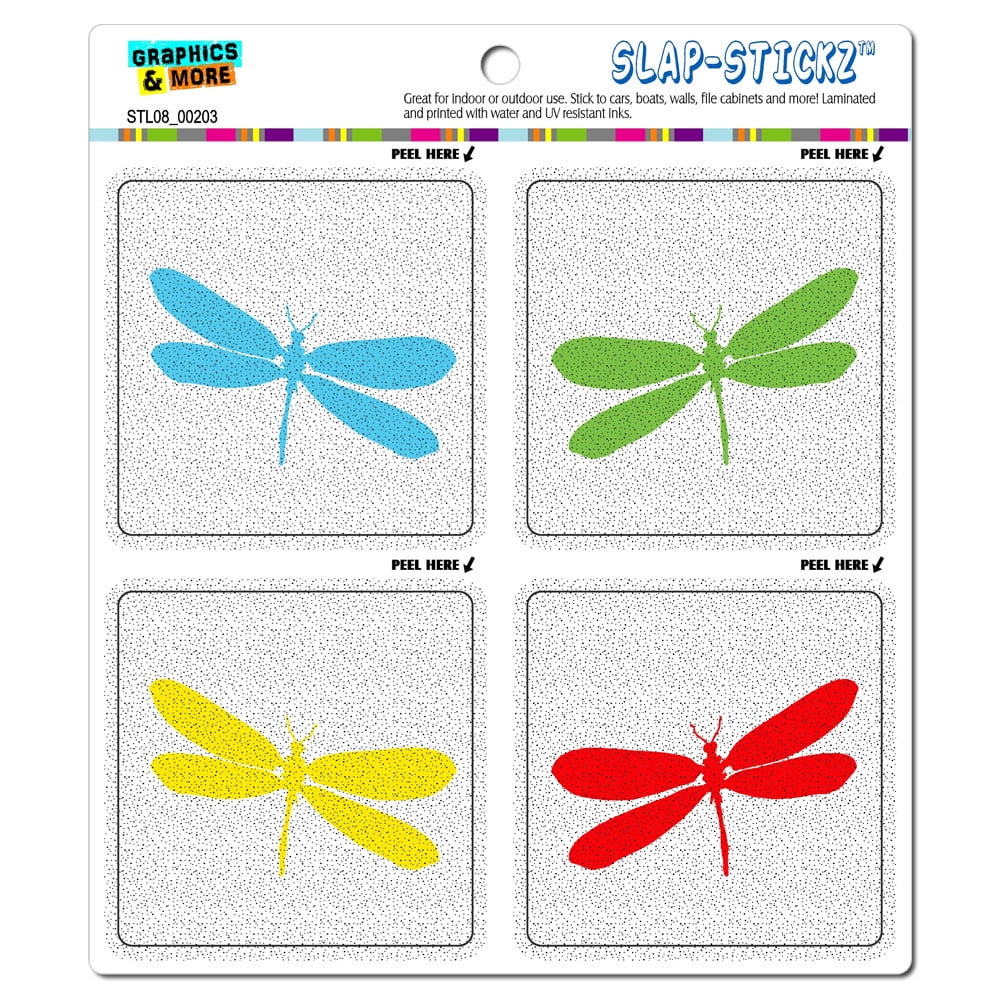 Dragonfly Silhouettes Dragonflies SLAP-STICKZ(TM) Premium Sticker ...