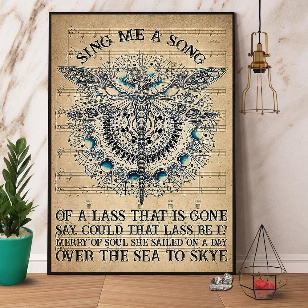 Dragonfly Sing Me A Song Paper Poster No Frame Matte Wall Art Decor 11 ...