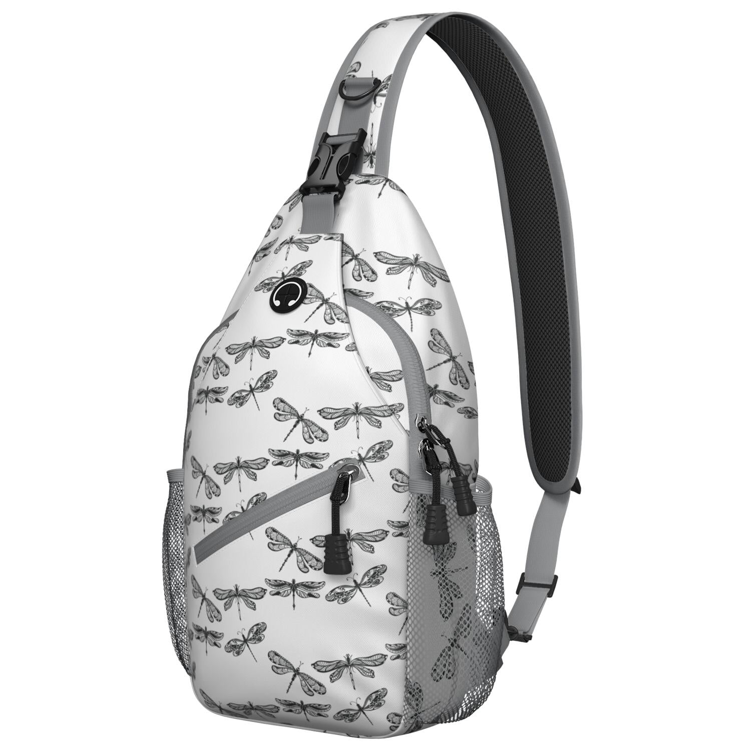 Dragonfly Sling Backpack, Nature Lovers Insect Print Crossbody Bag ...