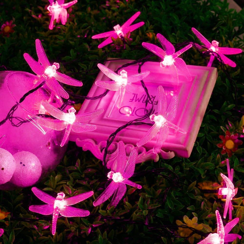 Dragonfly Solar String Lights- 6m 30 LED Dragonfly Indoor Outdoor ...