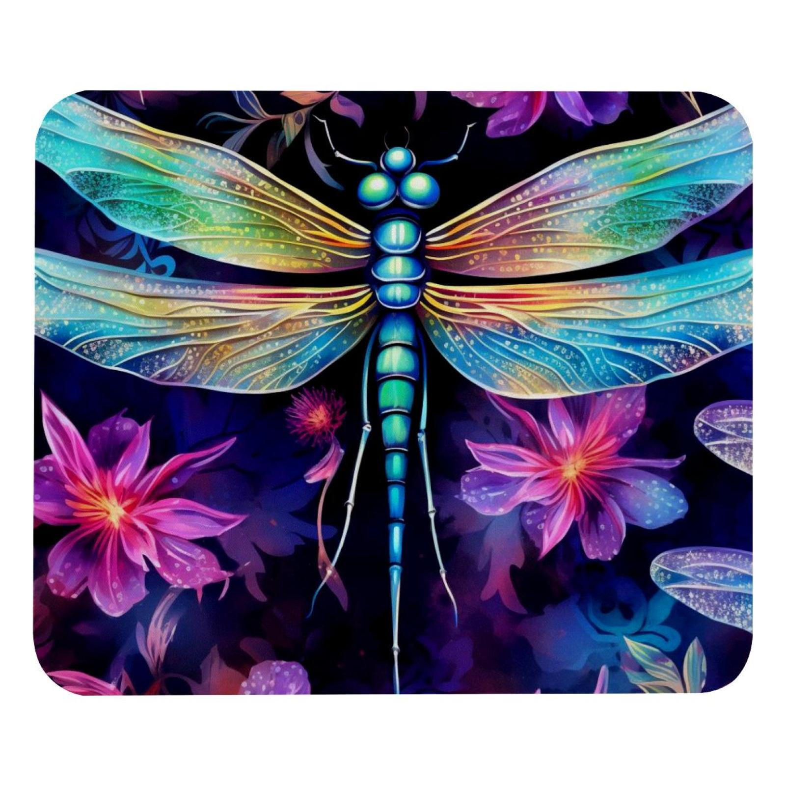 Dragonfly Square Mouse Pad, 8.3x9.8 Inch, Non-Slip Rubber Bottom ...