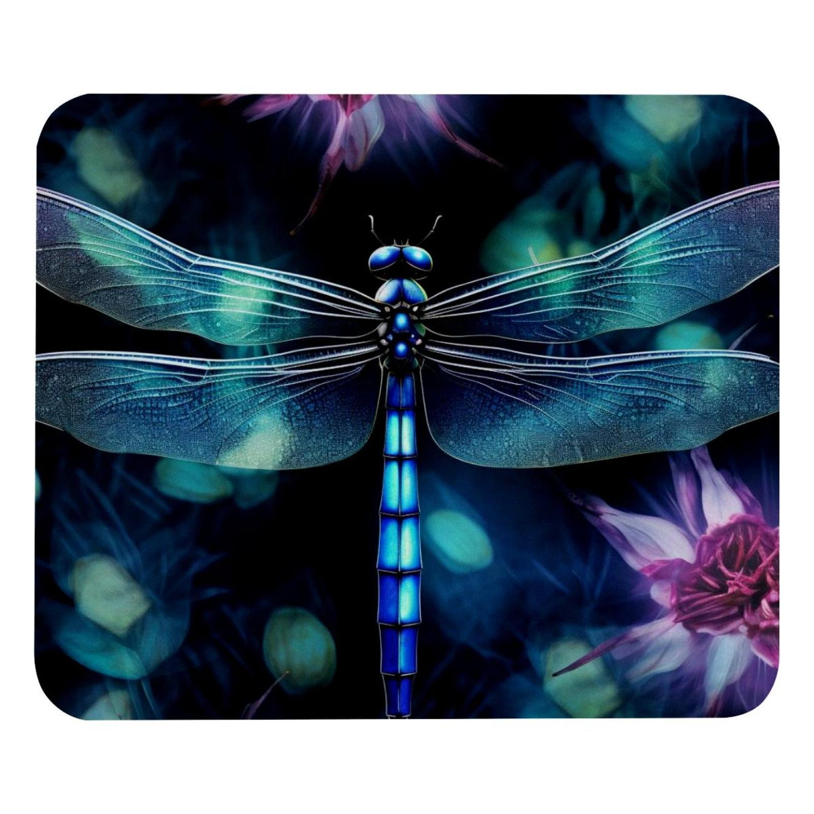 Dragonfly Square Mouse Pad, Computer Mousepad Cloth with Rubberized ...