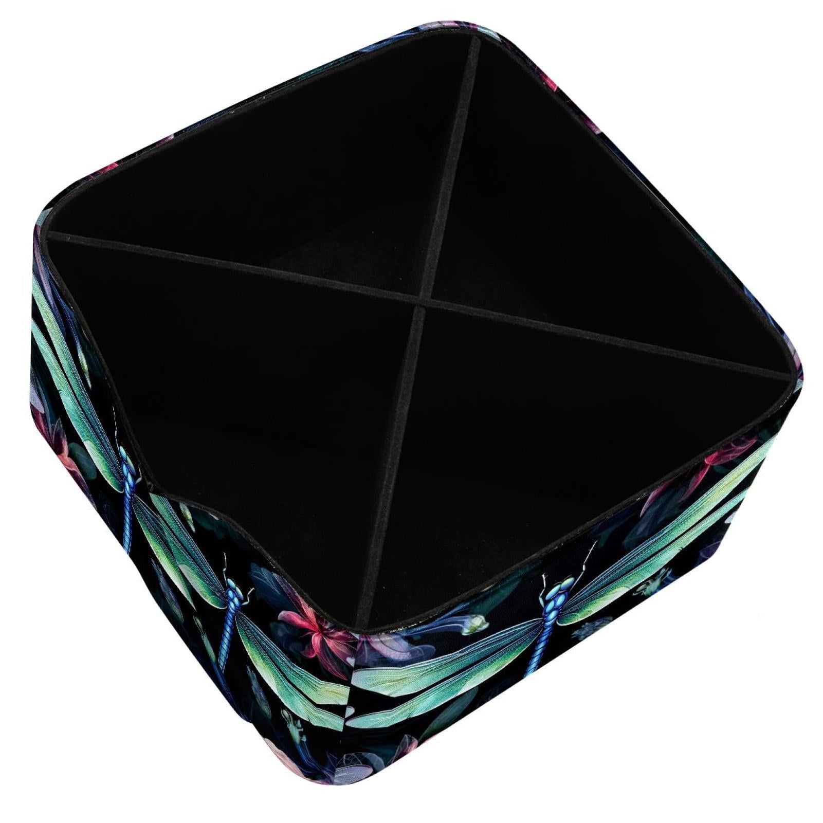Dragonfly Square Pencil Case with 4 Compartments and Removable Dividers ...