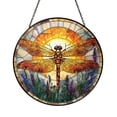 Dragonfly Stained Glass Suncatcher – Garden Window Hanging Decor ...