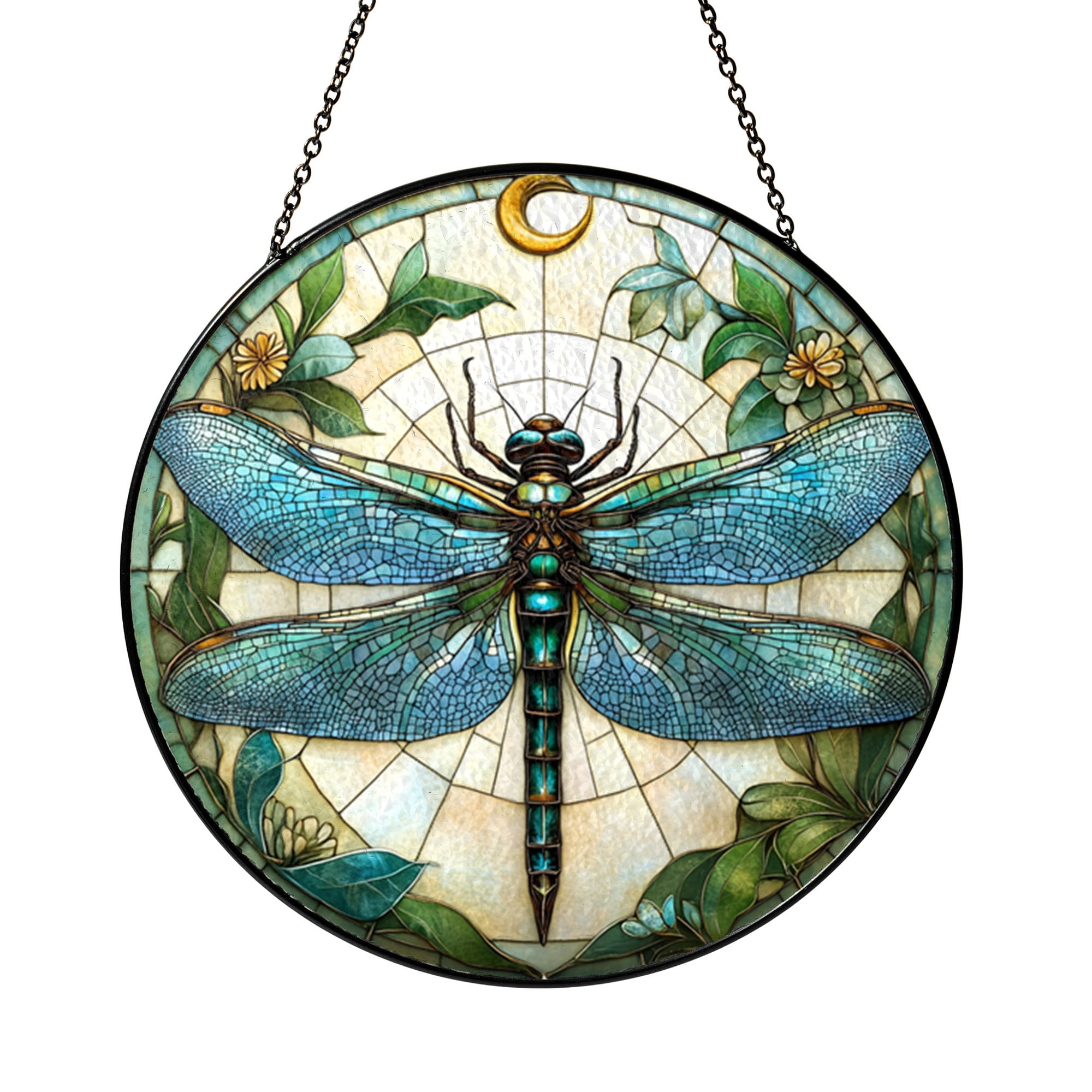 Dragonfly Stained Glass Suncatcher, Nature Inspired Insect Window ...
