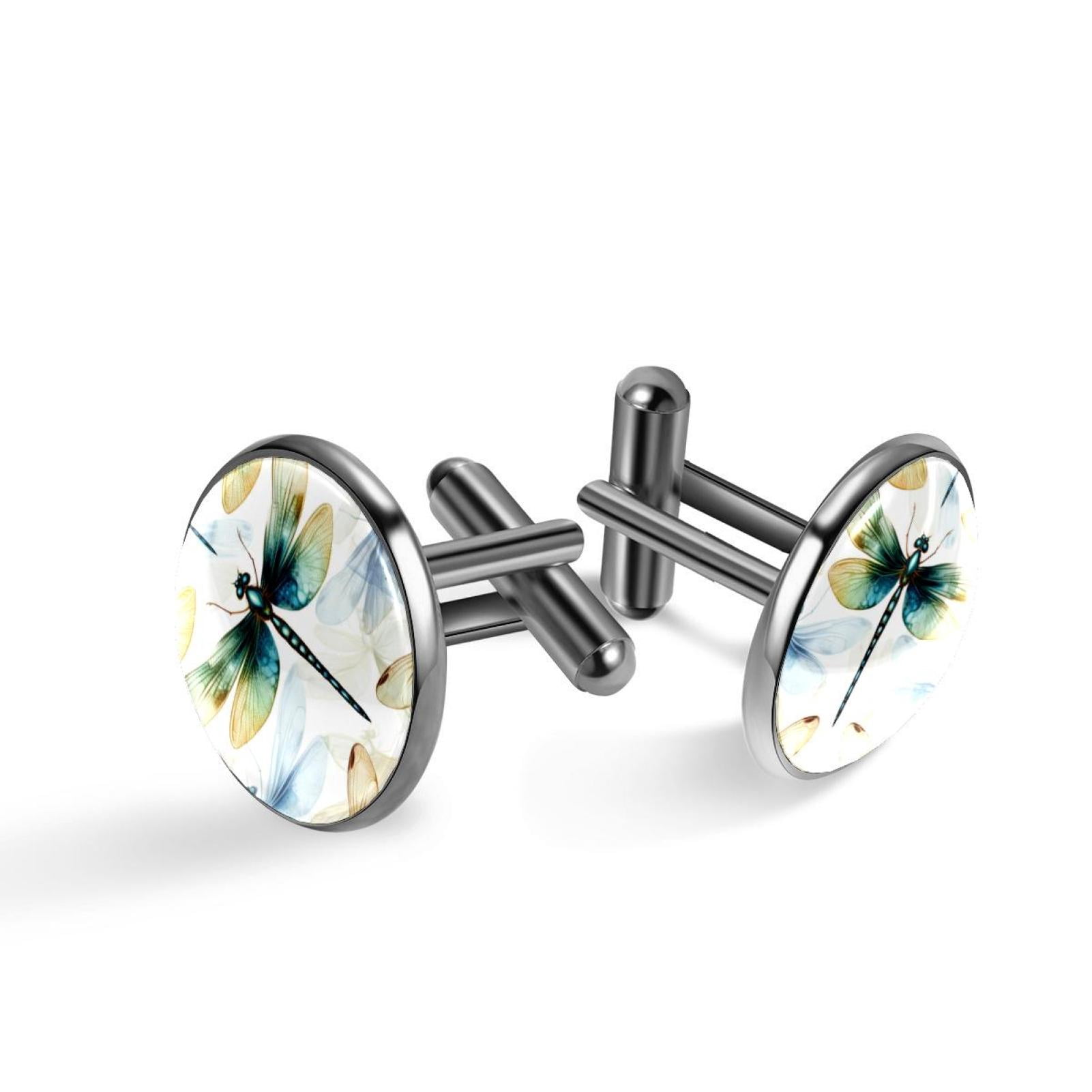 Dragonfly Stylish Shirt Clip Men's Cufflinks: for Formal Attire ...