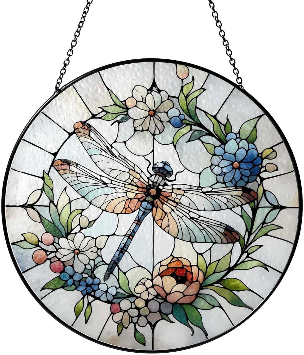 Dragonfly Sun Catcher Stained Glass Window Hanging Sun Catchers Indoor ...