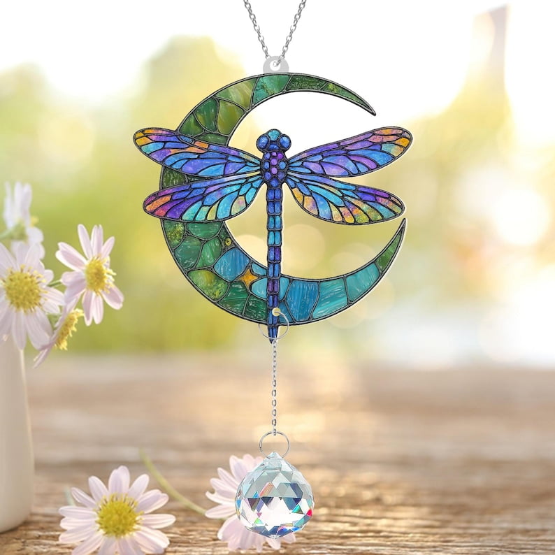 Dragonfly Suncatcher Hanging, ACRYLIC Suncatcher, Dragonfly Gift ...