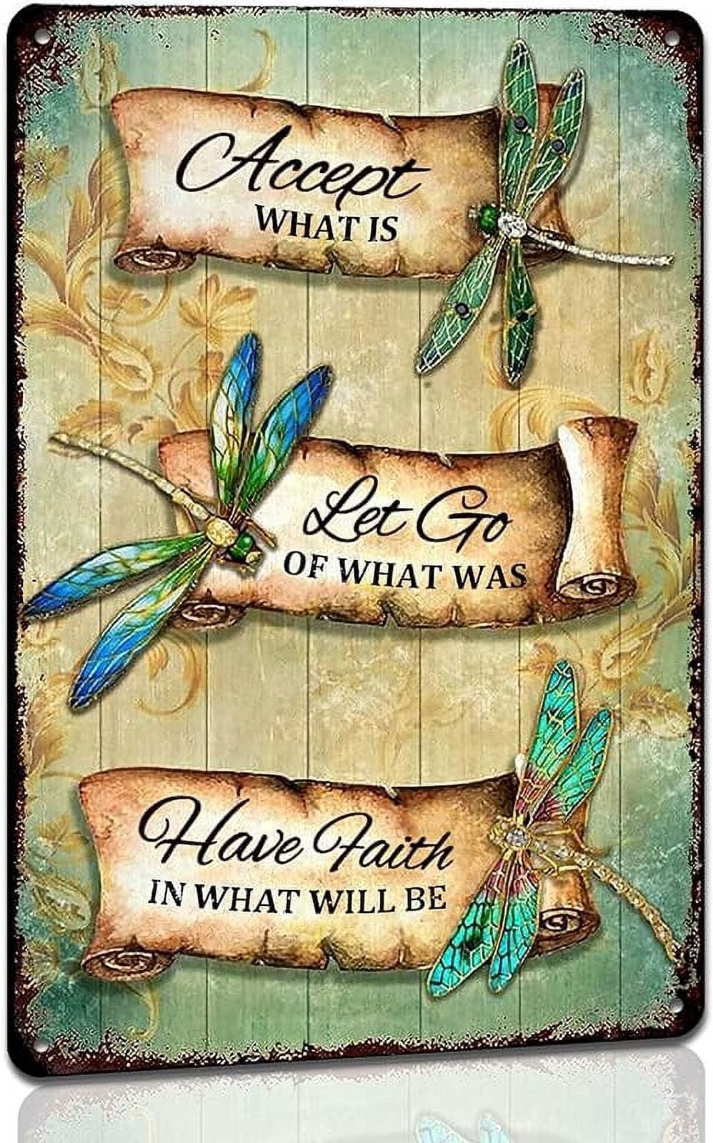 Dragonfly Tin Sign Vintage Garden Decor Dragonfly Metal Signs Funny ...