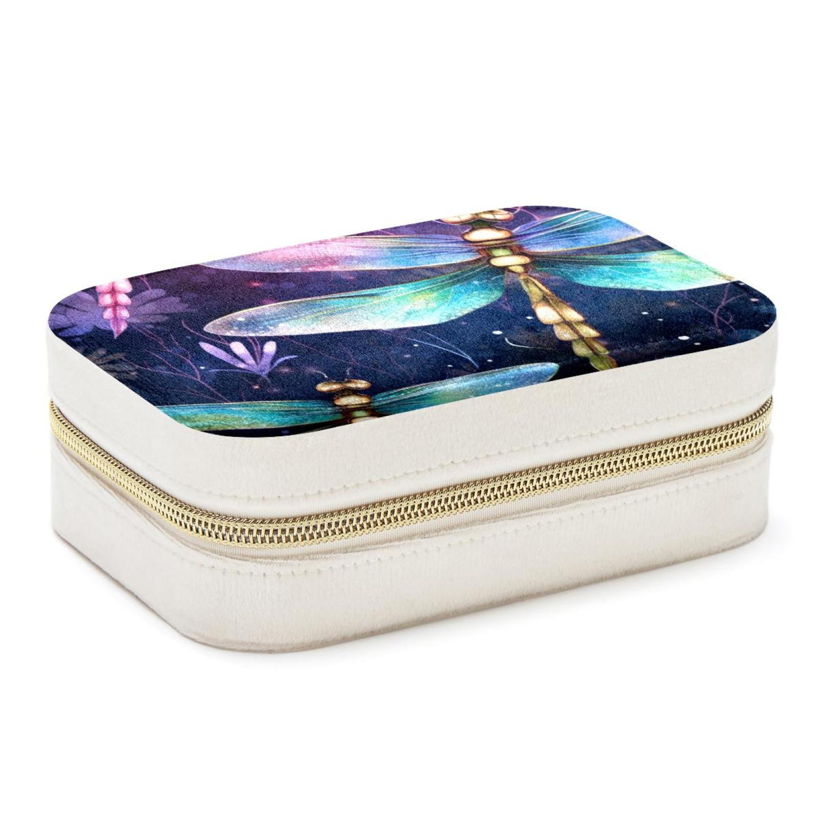 Dragonfly Velvet Portable Jewelry Box with Removable Compartment ...