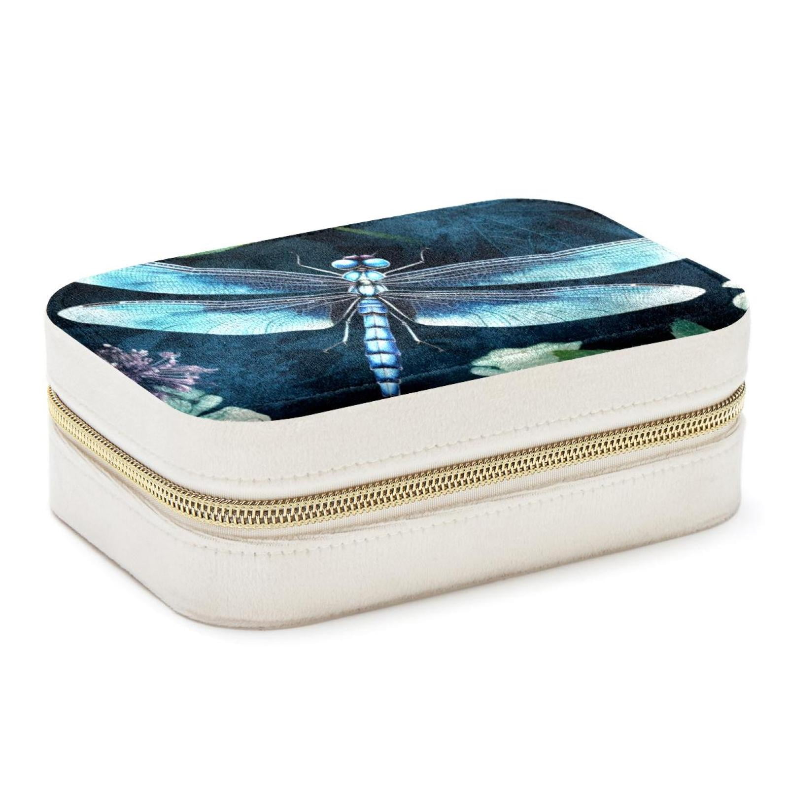 Dragonfly Velvet Portable Travel Organizer Box with Removable ...