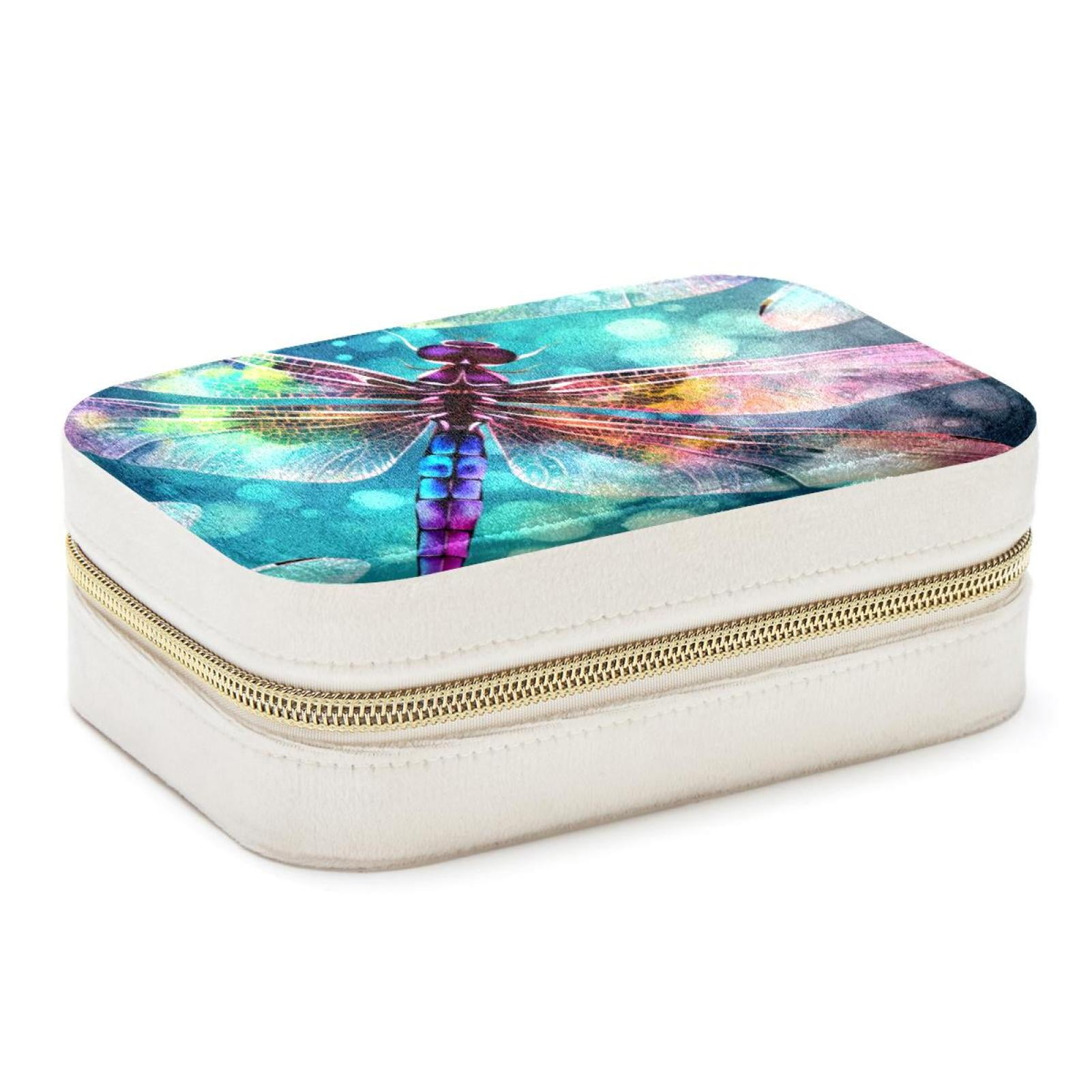 Dragonfly Velvet Portable Travel Organizer Box with Removable ...