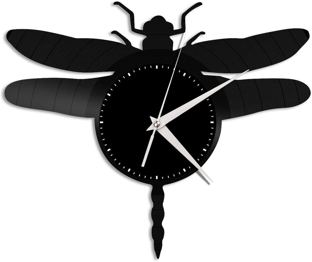 Dragonfly Vinyl Wall Clock,Vinyl Record Clock Wall Art Handmade Art ...