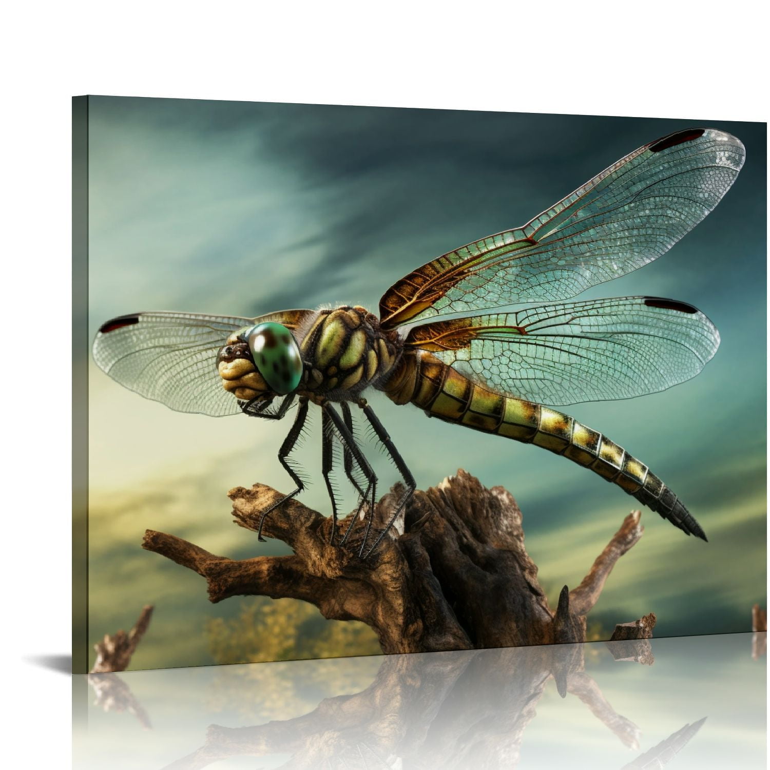 Dragonfly Wall Art Rustic Dragonfly Pictures Wall Decor Dragonfly Painting Canvas Prints Modern ...