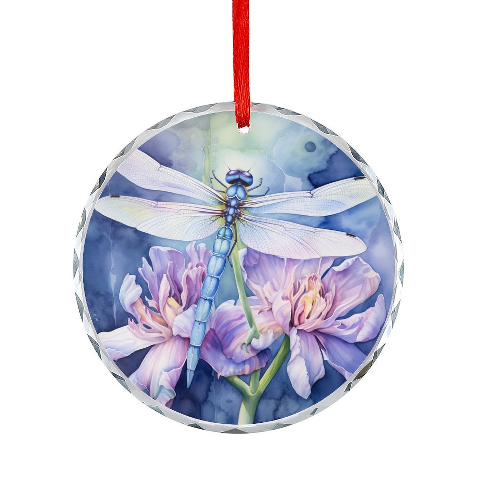 Dragonfly Watercolor Art Christmas Ornament Vintage French Dragonfly ...
