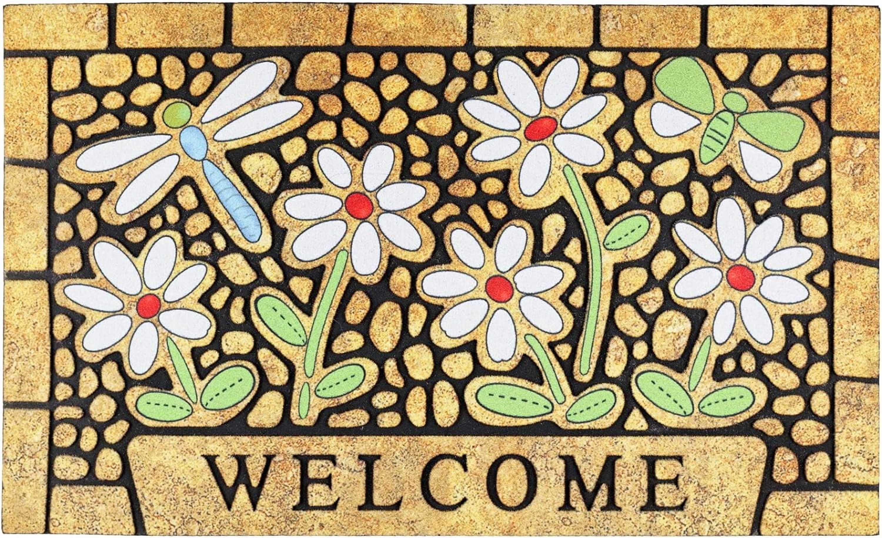Dragonfly Welcome Mat 17x30 Inch Heavy Duty NonSlip Rubber Back Outdoor ...