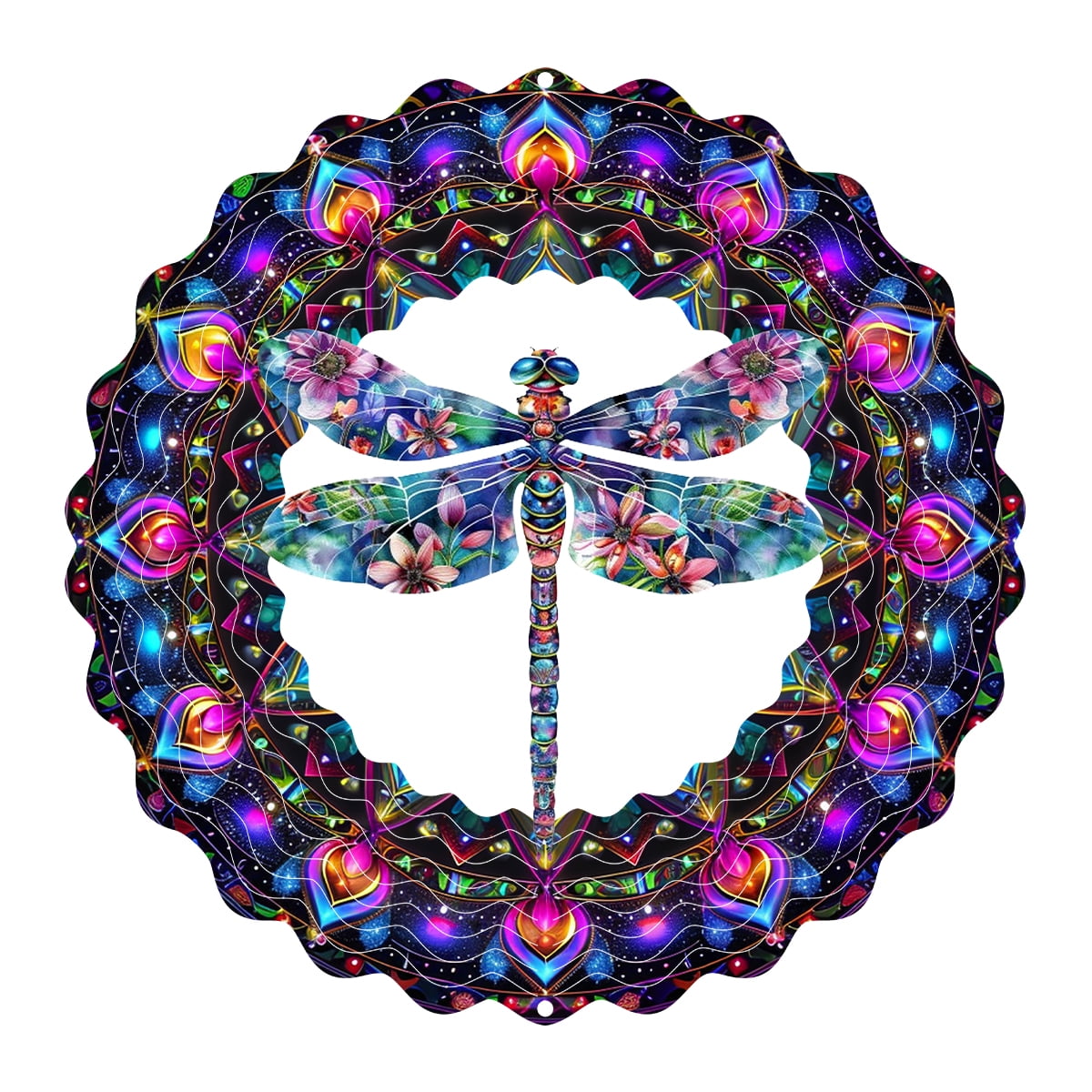 Dragonfly Wind Spinner 10 in 3D Metal Wind Spinners Creates a ...