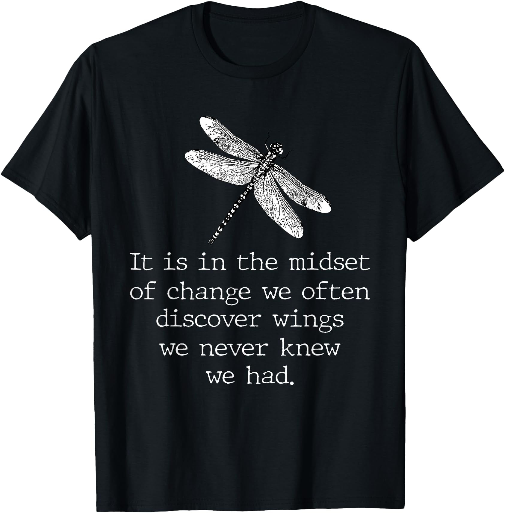 Dragonfly Wisdom Spiritual Faith Dragonflies Lovers Unisex Softstyle T-Shirt,Black Color,Size ...