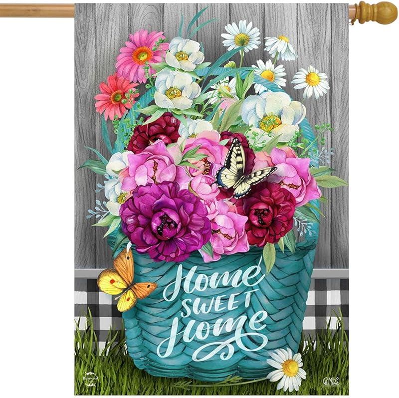Dragonfly and Hydrangea Spring House Flag - Walmart.com