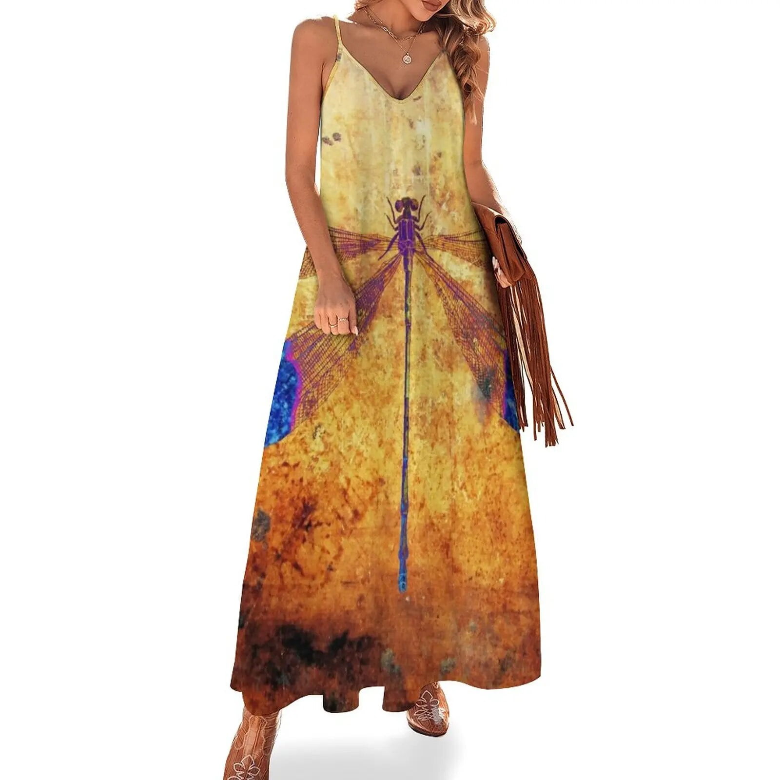 Dragonfly in Amber Sleeveless Dress women dress dresses for women ...