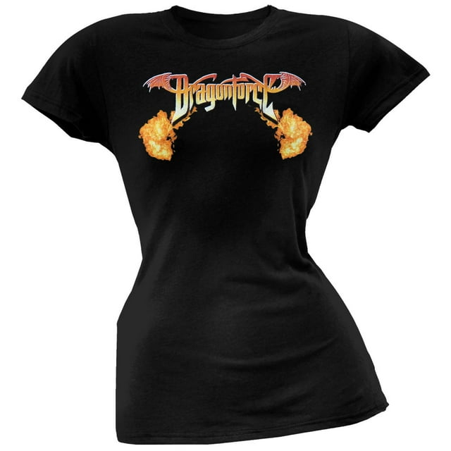 Dragonforce Women's Juniors Two Flames Short Sleeve T Shirt - Walmart.com