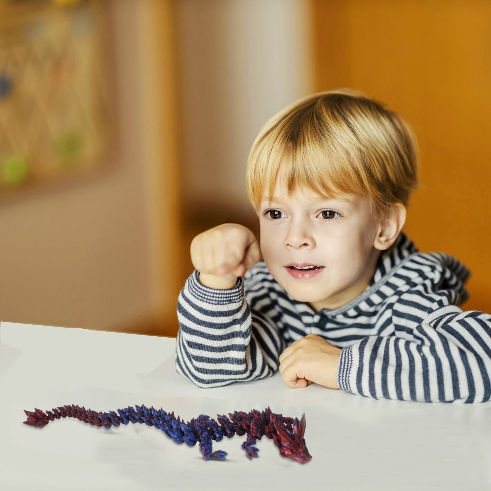 Dragons, 3D Printed Crystal Dragon, Relief Anxiety Dragon Action ...