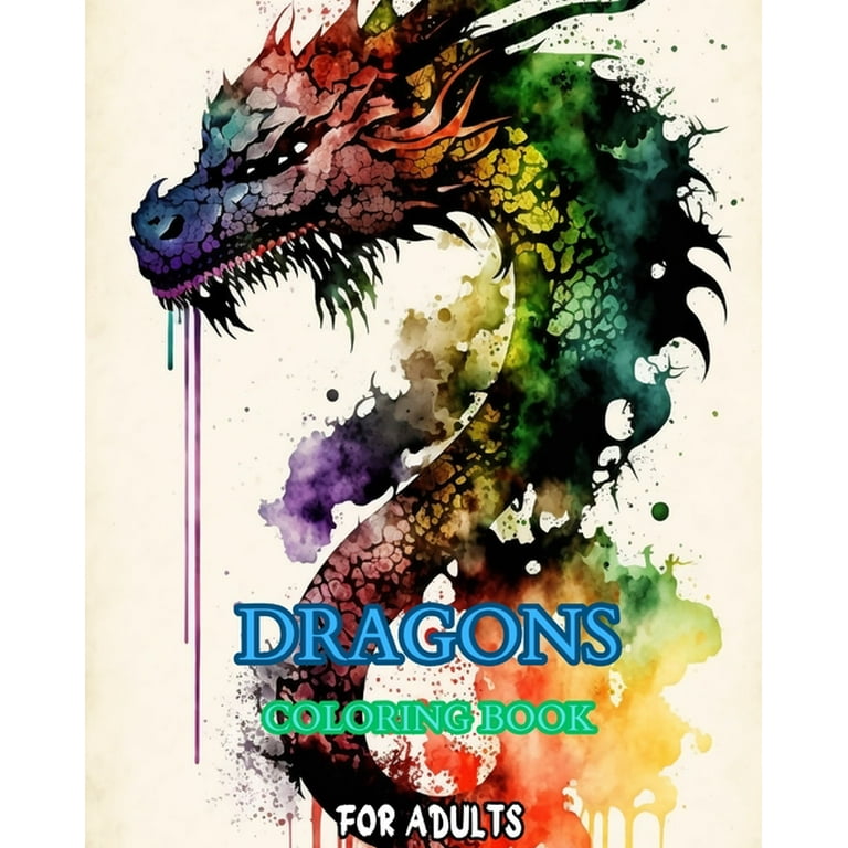 fantasy dragons adult coloring book