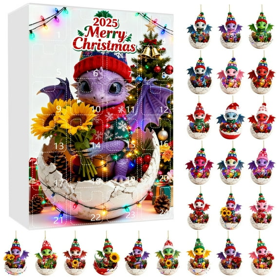Dragons Countdown Calendar Advent Calendar With 25 Windows Winter ...