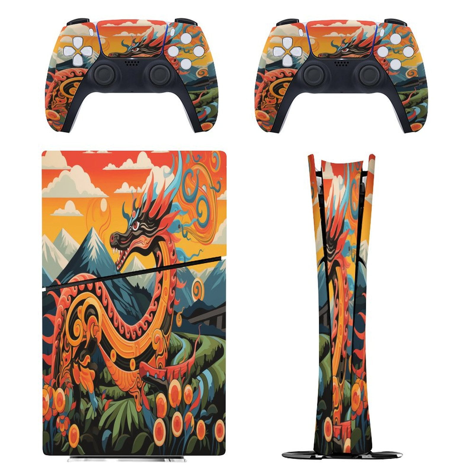 Dragons, Myths, Fields PS5/PS5 Slim Digital Disc Skin Sticker For ...