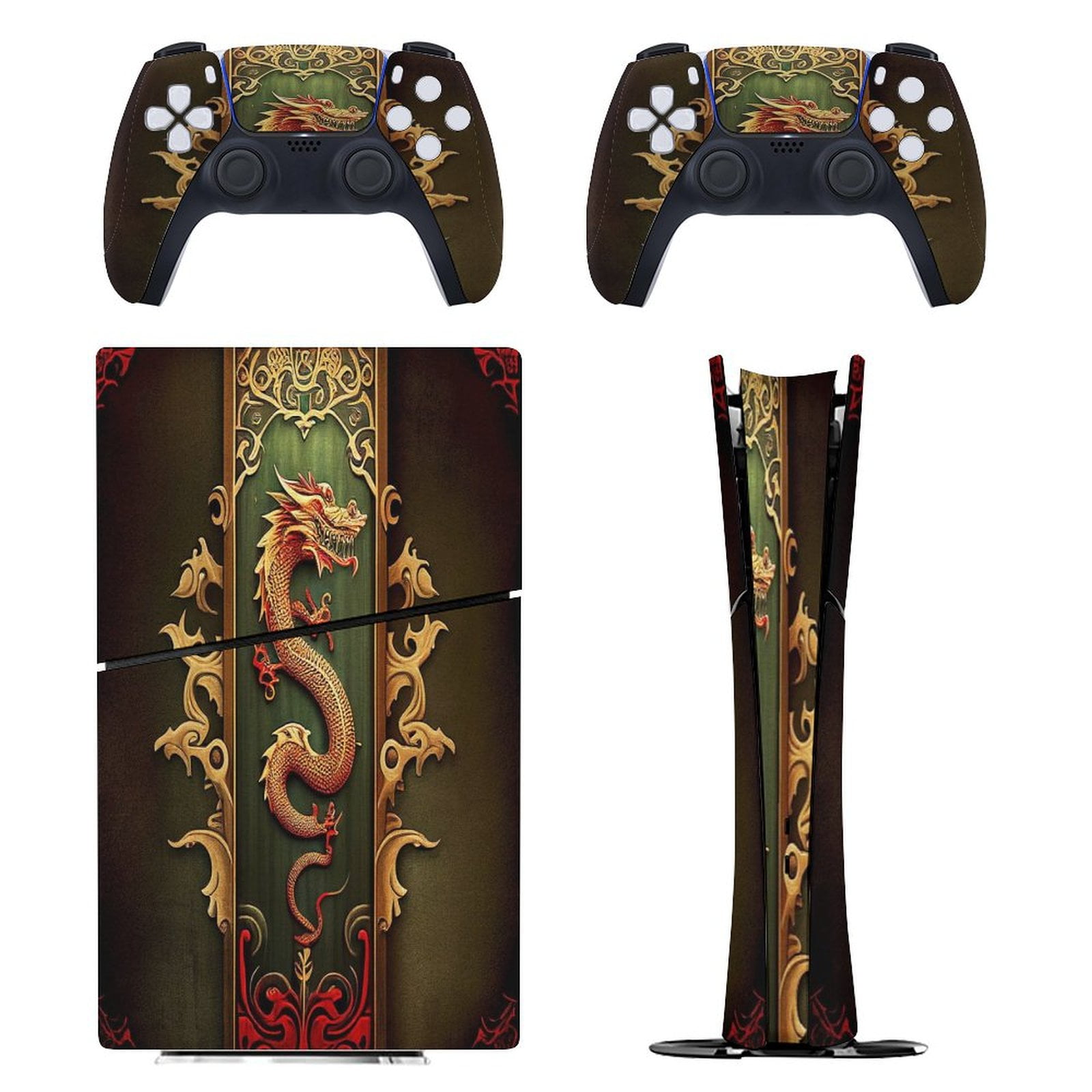 Dragons, Plaques, Carvings, Traditions PS5/PS5 Slim Digital Disc Skin ...