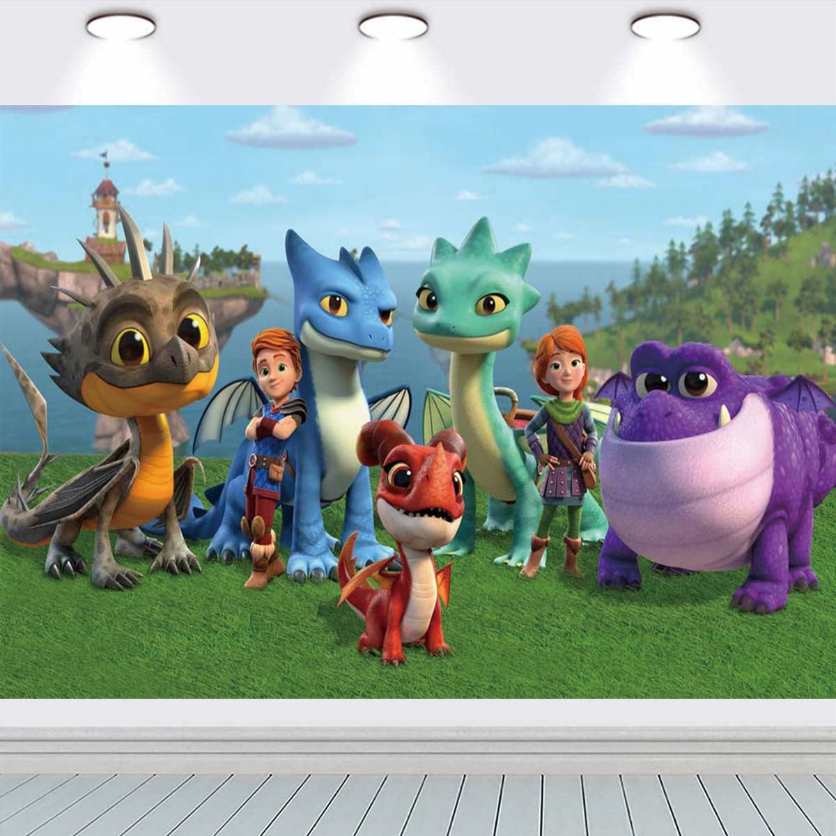 Dragons Rescue Riders school Poster Backdrop Banner Party Supplies ...