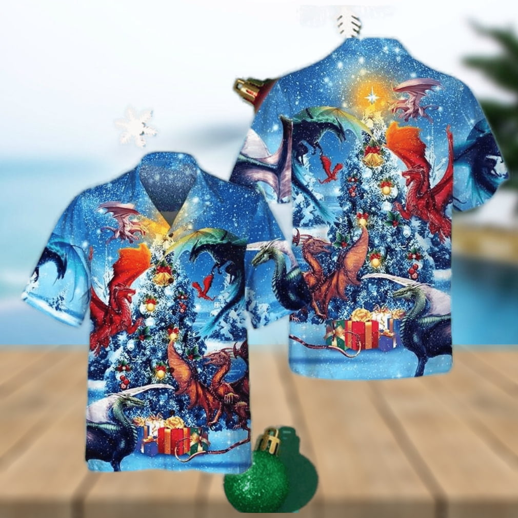 Dragons Reunion Christmas Hawaiian Shirt Funny Button Up Shirt Gifts ...