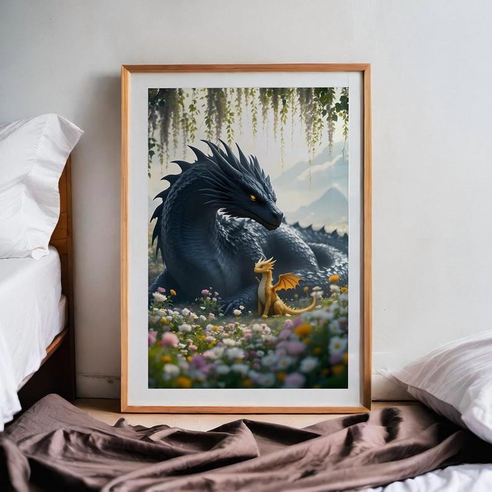 Dragons Tairn and Andarna canvas- Fourth Wing of Rebecca Yarros Iron ...
