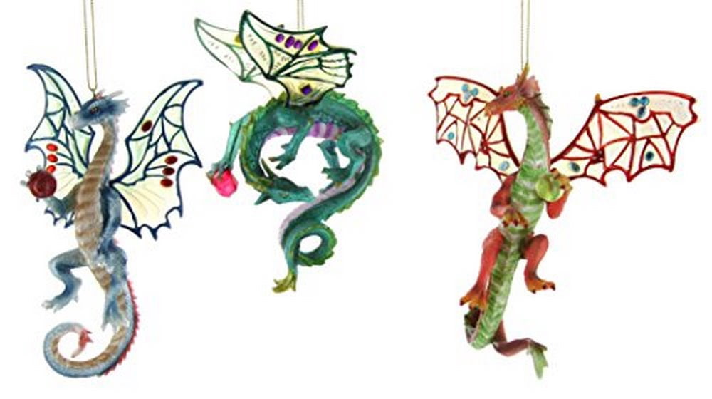 Dragons of the Crystal Cave Ornaments (Set of 3) Issue #14, Firefrost ...