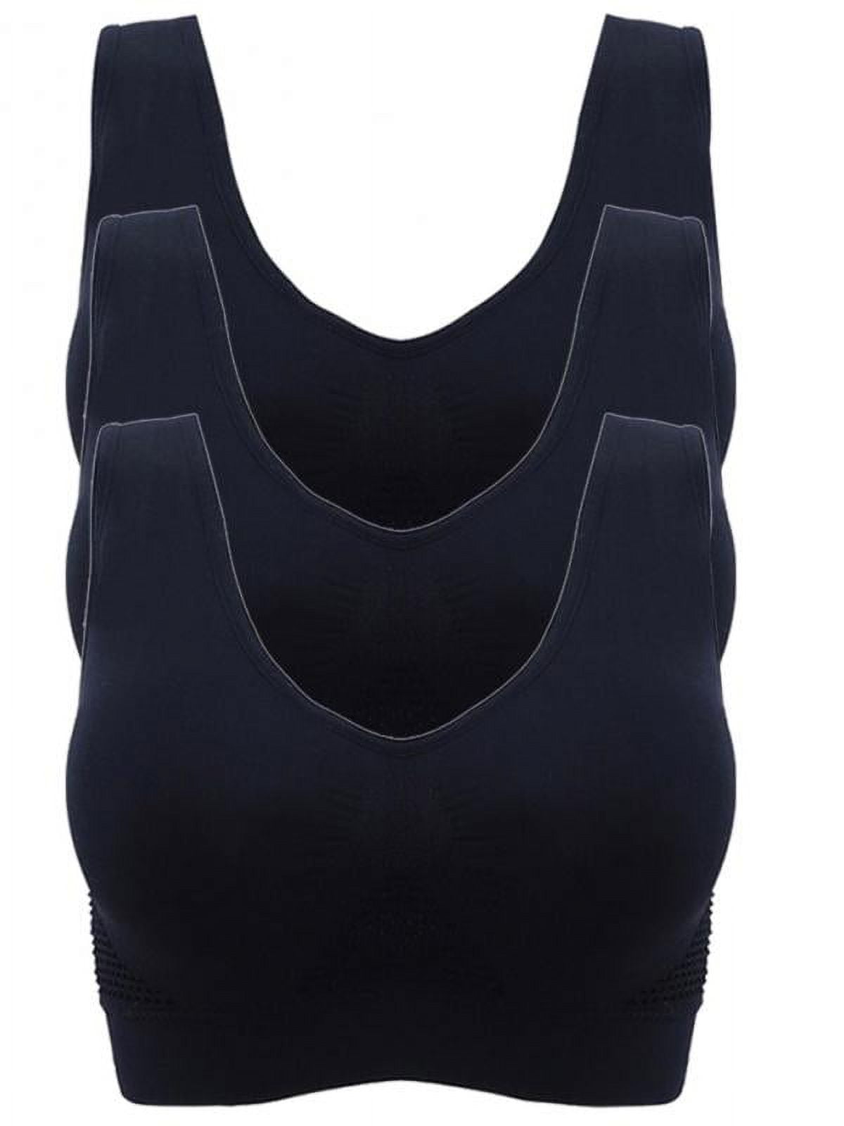 Dragonus 3 Pack Bra Women's Seamless Light Support Comfort Lace Night ...