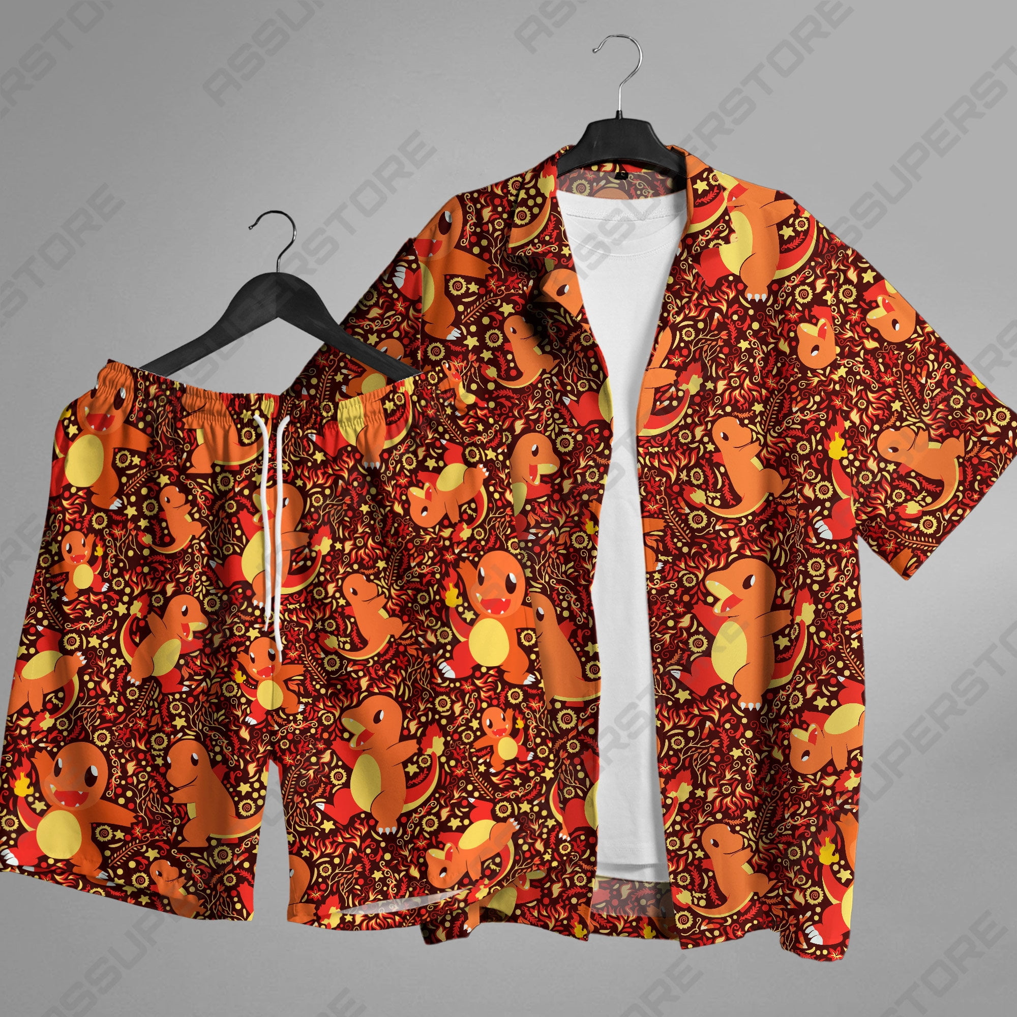 Dragoon Hawaiian Shirt Button-Up Shirt Fire Summer Hawaii Shirt Gift ...