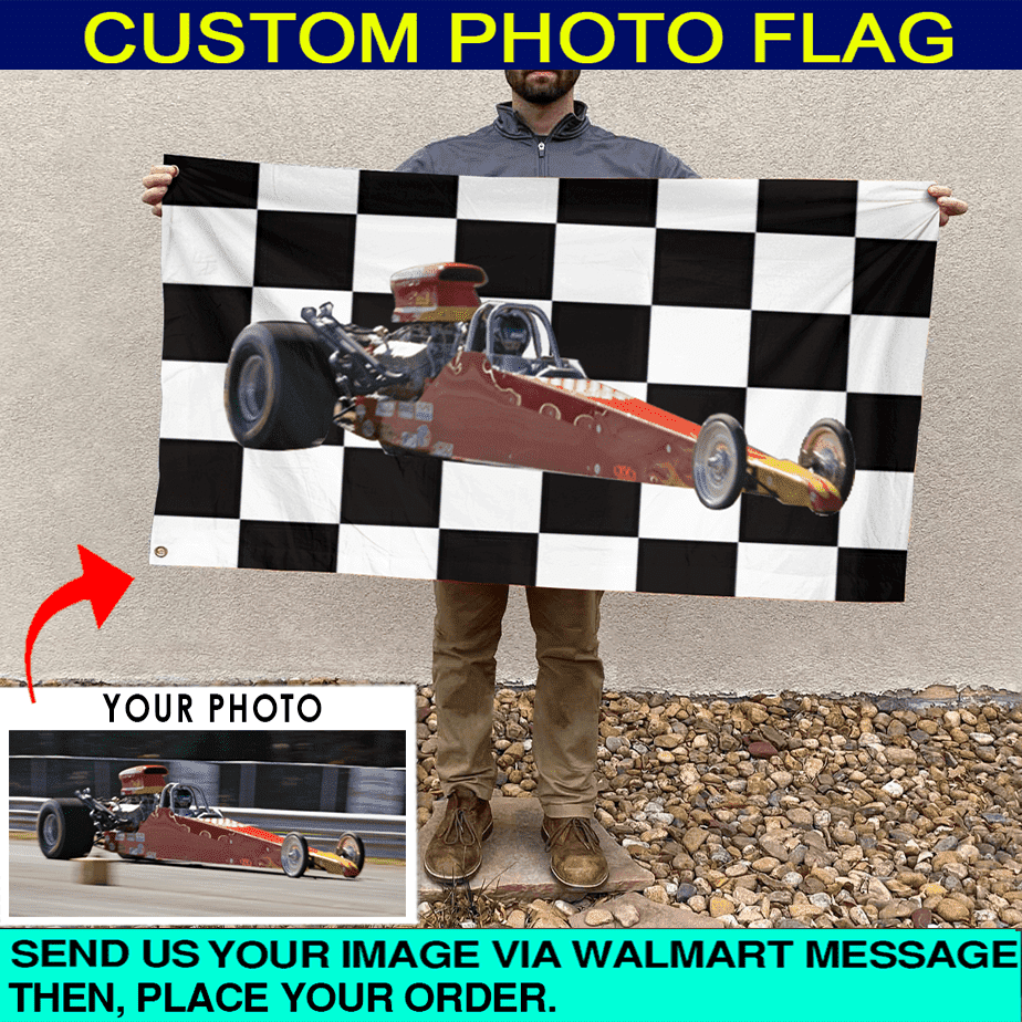 Dragster drag racing Personalized Checkered Flag, Dragster drag racing ...
