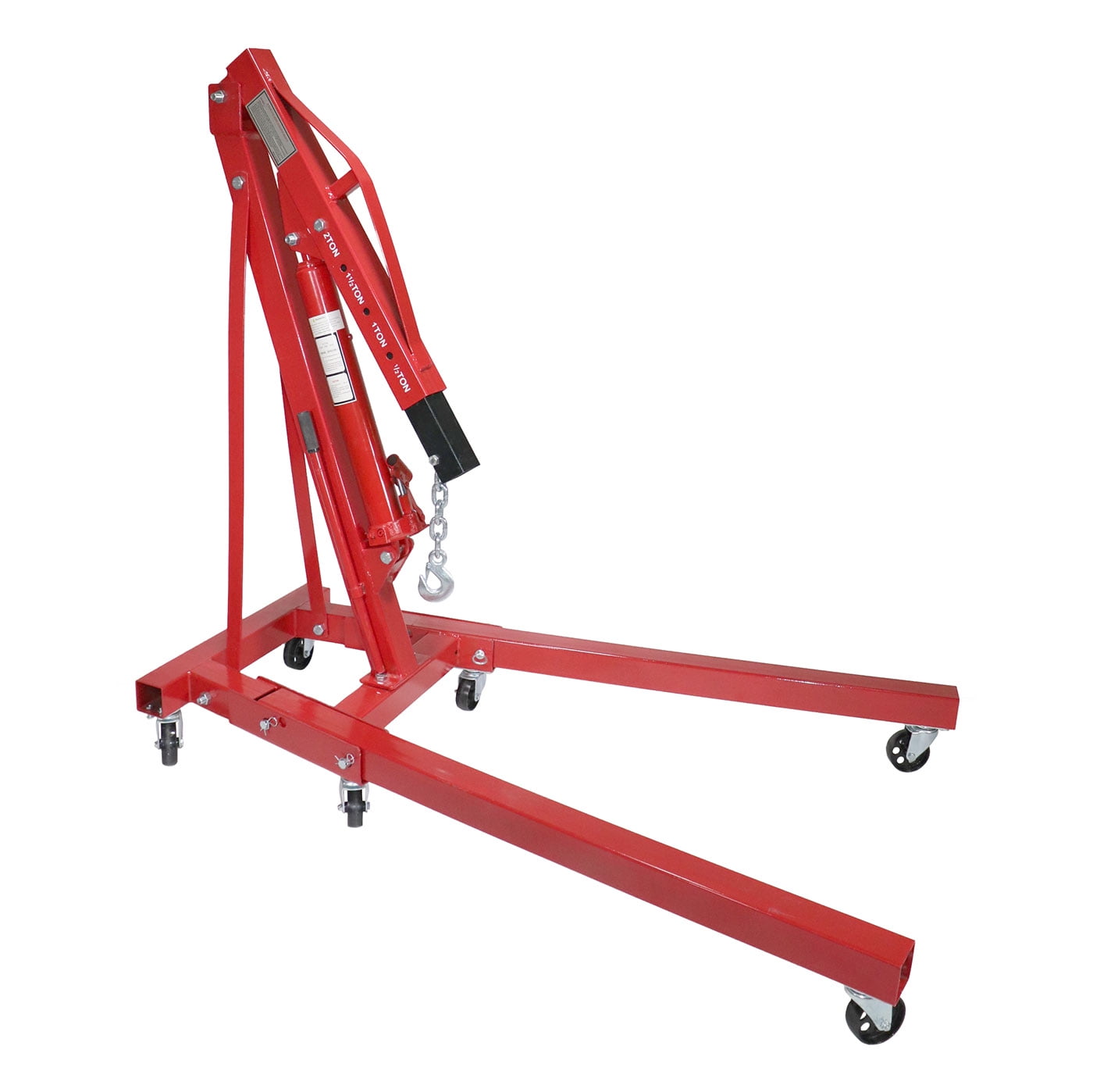 Dragway Tools Foldable 2 Ton Hydraulic Engine Hoist, Cherry Picker Shop ...