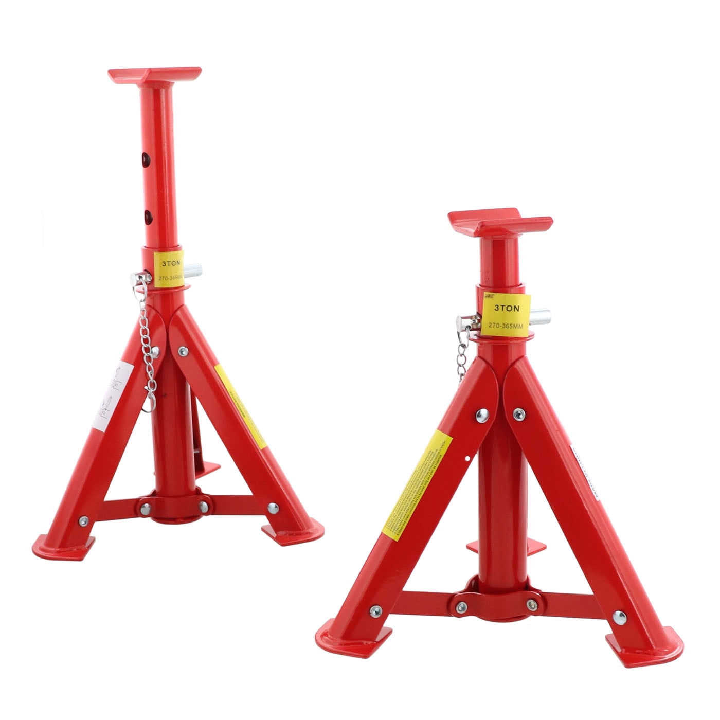 Dragway Tools 3 Ton Adjustable Steel Jack Stand Pair with Quick Fold ...