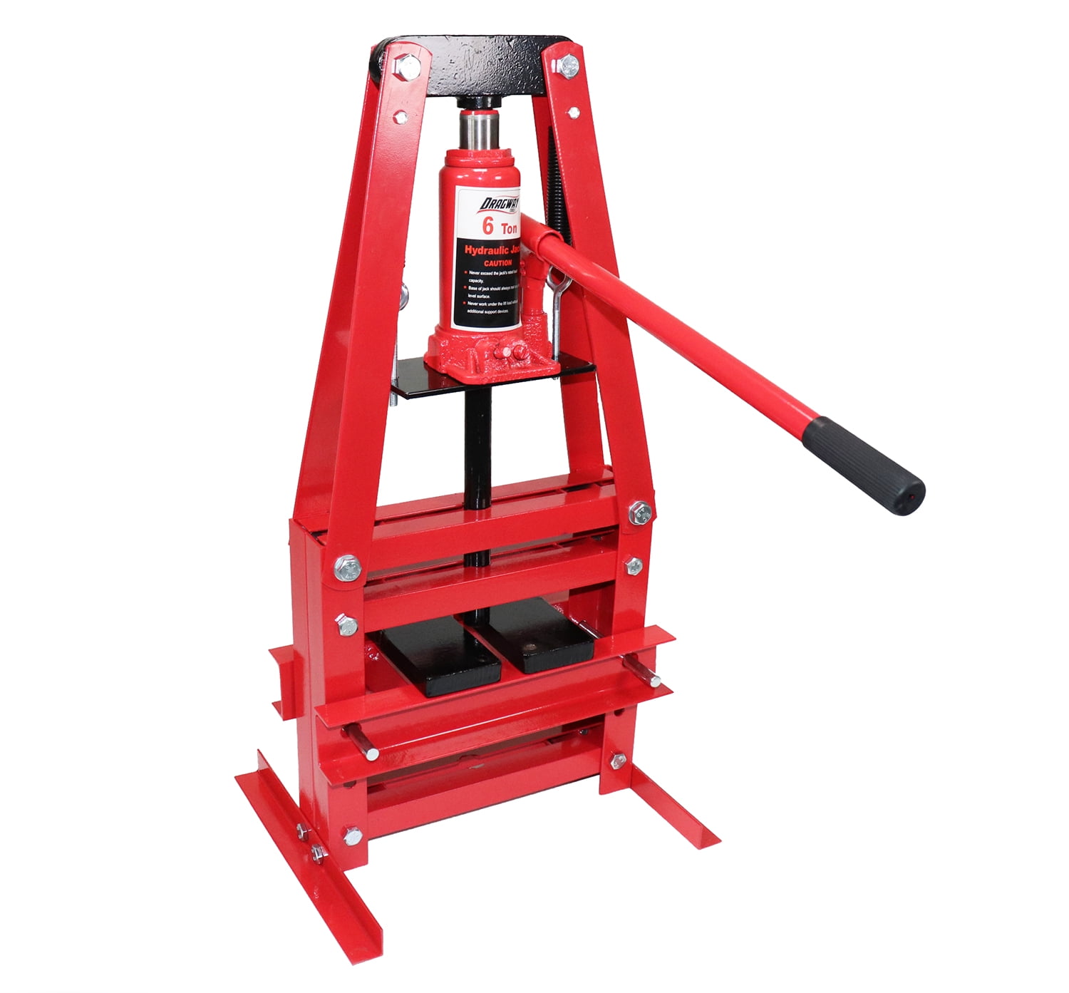 Dragway Tools 6-Ton Benchtop Hydraulic A-Frame Shop Press with Press ...